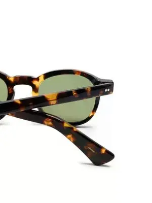 LESCA Iota Havana Sunglasses - Brown