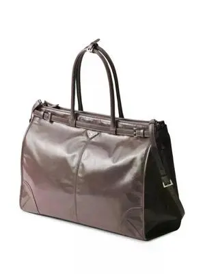 Prada Bonnie Leather Tote Bag - Brown