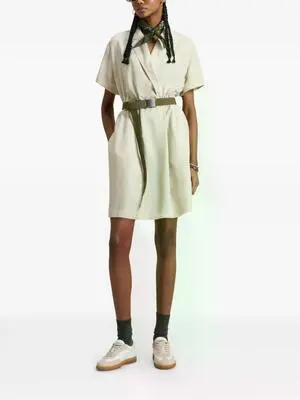 Woolrich V-neck Mini Dress - Neutrals