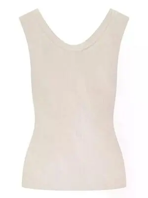 JUCCA Ribbed U-neck Tank Top