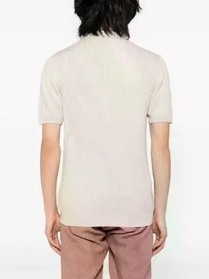 Eleventy Cable-knit Polo Shirt