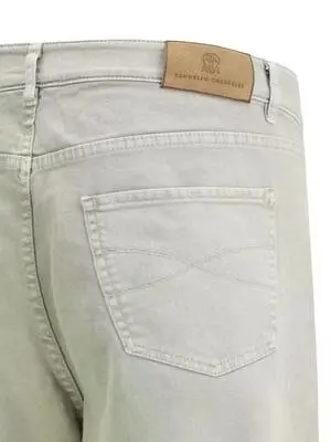 Brunello Cucinelli Appliqué Straight-leg Trousers - Green