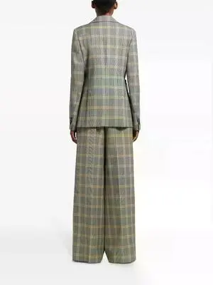 Marni Plaid Virgin Wool Blazer With Ripped Detailing