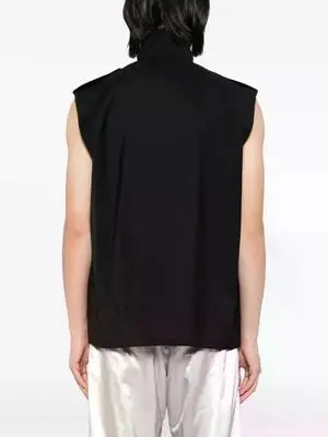 OLLY SHINDER Sleeveless Wool Shirt With Concealed Zip