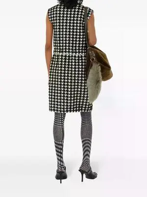 Burberry Houndstooth Sleeveless Minidress