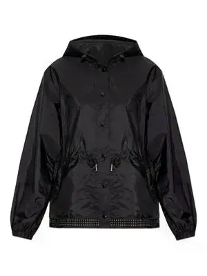 Moncler Drawstring Hooded Jacket With Crochet Trim
