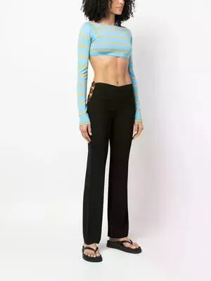 Emilio Pucci Stripe-jacquard Wool Cropped Top