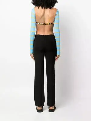 Emilio Pucci Stripe-jacquard Wool Cropped Top