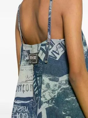 Versace Magazine Denim Minidress
