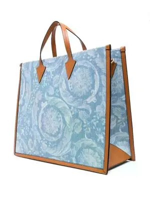 Versace Allover Denim Tote Bag