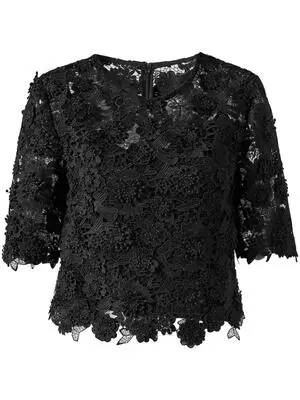 Carolina Herrera Floral Lace-detailing Top
