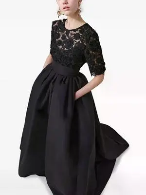 Carolina Herrera Floral Lace-detailing Top
