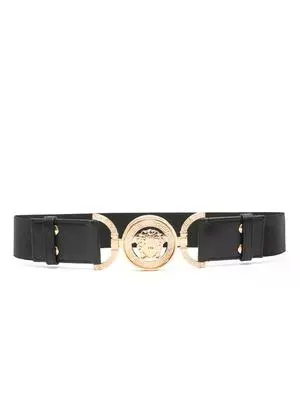 Versace Medusa Head Buckle Elastic Belt - Black