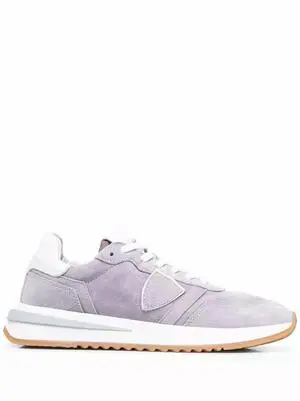 Philippe Model Paris Logo Patch Sneakers - Purple