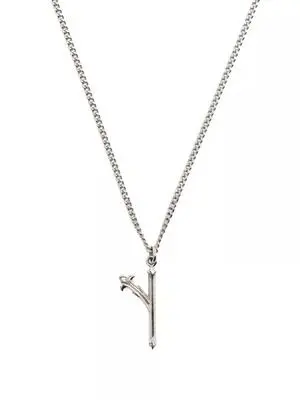 Emanuele Bicocchi Alphabet Pendant Necklace - Silver