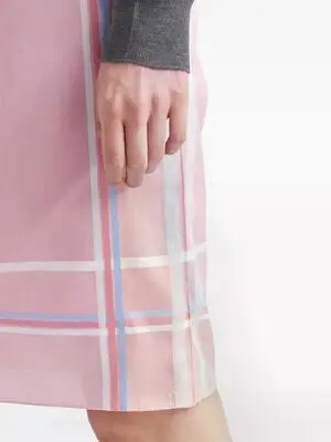 Prada Checked Cotton Mini Skirt