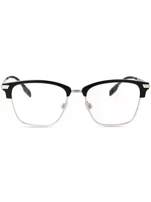 Burberry Pearce Square Frame Glasses - Silver
