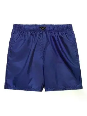 Prada Enamel Triangle-logo Swim Shorts