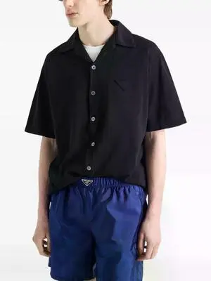 Prada Enamel Triangle-logo Swim Shorts