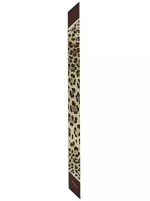 Dolce & Gabbana Leopard-print Silk Headscarf