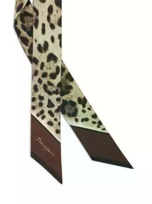 Dolce & Gabbana Leopard-print Silk Headscarf