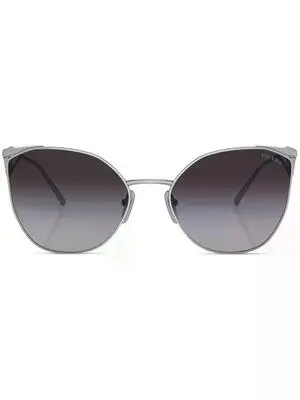 Prada Logo Cat-eye Frame Sunglasses - Silver