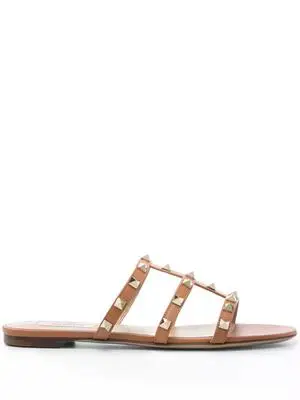 Valentino Garavani Rockstud Flat Leather Sandals