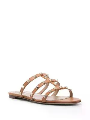 Valentino Garavani Rockstud Flat Leather Sandals