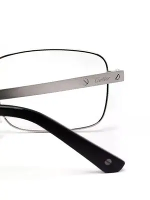 Cartier Rectangle-frame Glasses - Silver