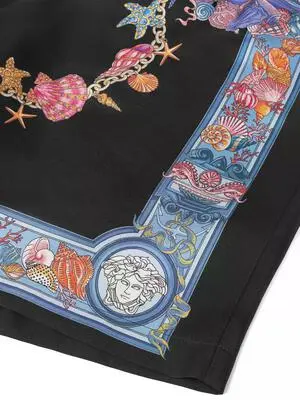 Versace Theatre-print Shorts - Black