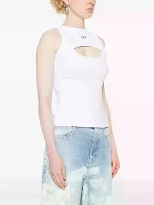 Off-White Layered-design Ribbed Top