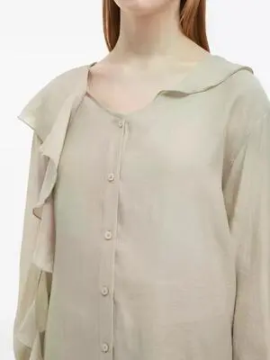 B+AB Ruffle-detail Blouse And Shorts Set