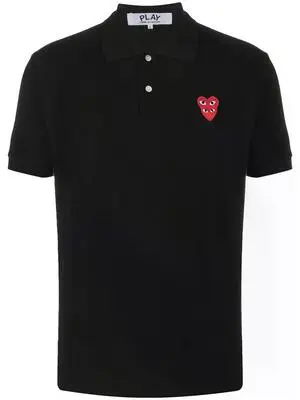 Play Comme Des Garcon Layered Logo Polo Shirt