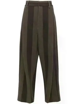 UMA WANG Virgin Wool Blend Wide Leg Trousers