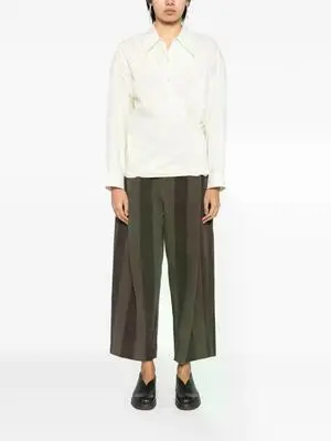 UMA WANG Virgin Wool Blend Wide Leg Trousers