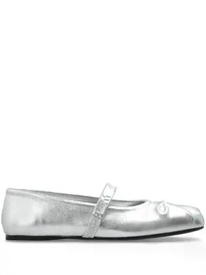 Marni Metallic Ballerina Shoes - Silver