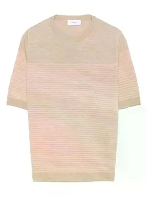 LARDINI Striped T-shirt - Neutrals