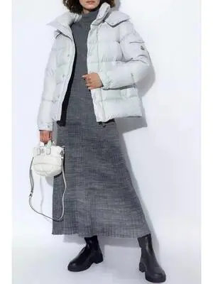 Moncler Logo-patch Wool Maxi Dress
