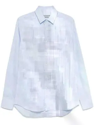Canali Grid-pattern Shirt