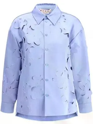 Marni Cut-out Flower Shirt