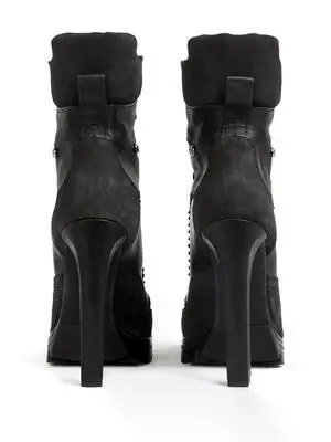Dsquared2 Round-toe Leather High-heeled Boots