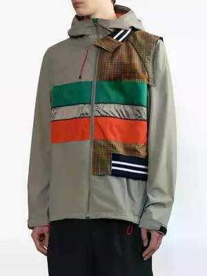 Kolor Contrasting-panel Hooded Jacket