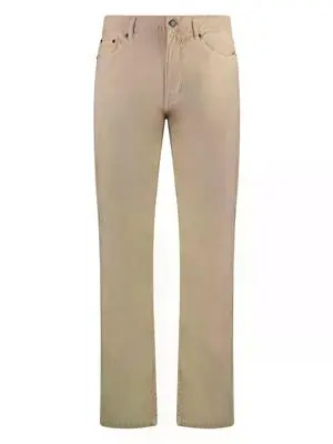 Gant Straight-leg Jeans With Logo Patch - Neutrals