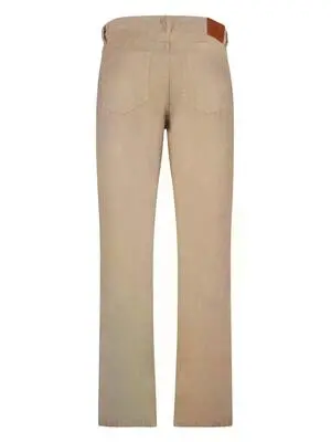Gant Straight-leg Jeans With Logo Patch - Neutrals