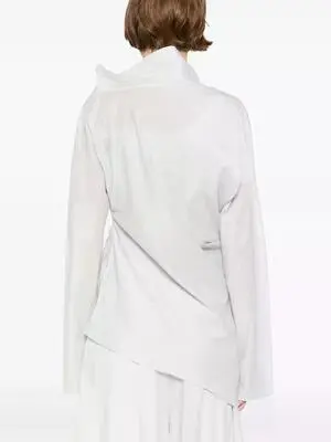 RUOHAN Asymmetric Long Sleeve Top - Blue