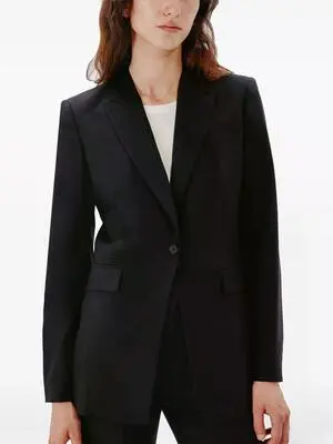 Another Tomorrow Single-breasted Merino Wool Blazer