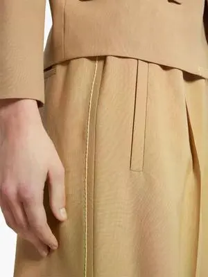 Marni Logo-waistband Wool Flared Trousers