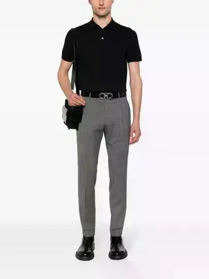 PT TORINO Pleated Slim-cut Trousers - Grey