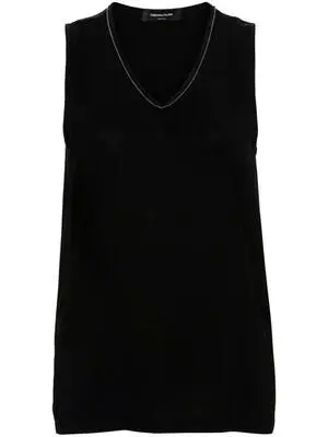 Fabiana Filippi V-neck Sleeveless Top