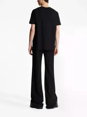 Balmain Embroidered-logo Short-sleeve T-shirt - Black